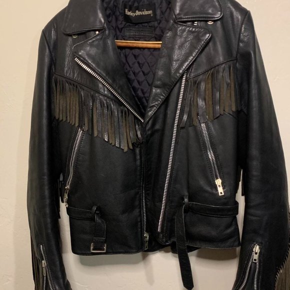 Harley-Davidson | Jackets & Coats | Vintage Harley Davidson Fringed ...